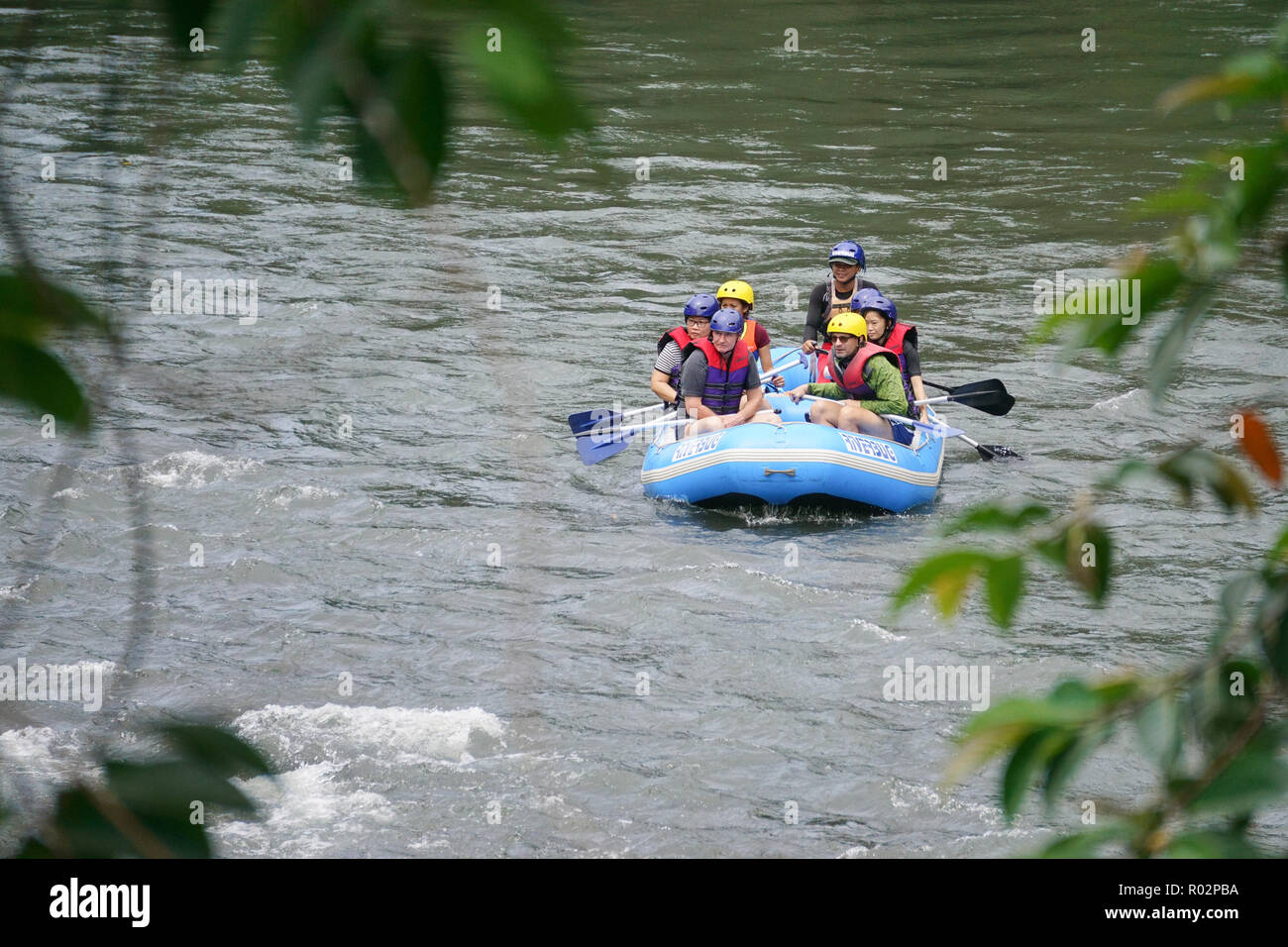 Kiulu Sabah Malaysia - Jul 21, 2018 : Group of adventurer doing white ...