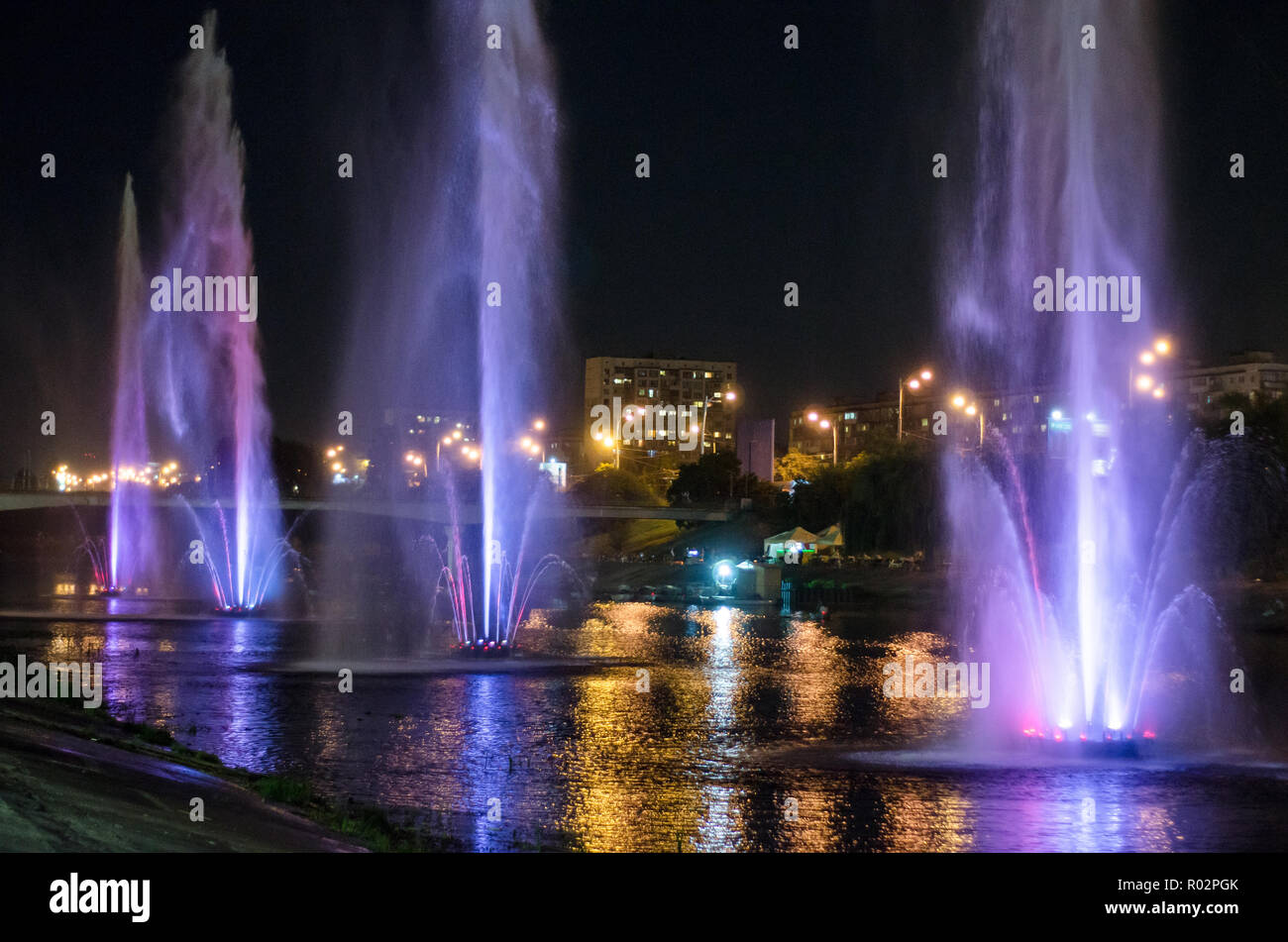 Luminous fountains hi-res stock photography and images - Alamy
