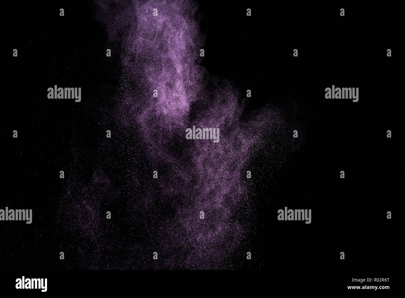 Abstract purple paint Holi. Abstract purple powder explosion on black ...