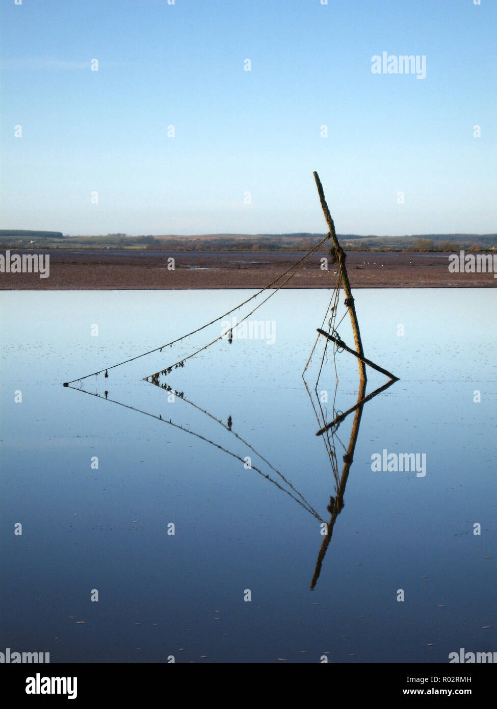 Stake nets for salmon fishing in the River Cree, near Creetown ...