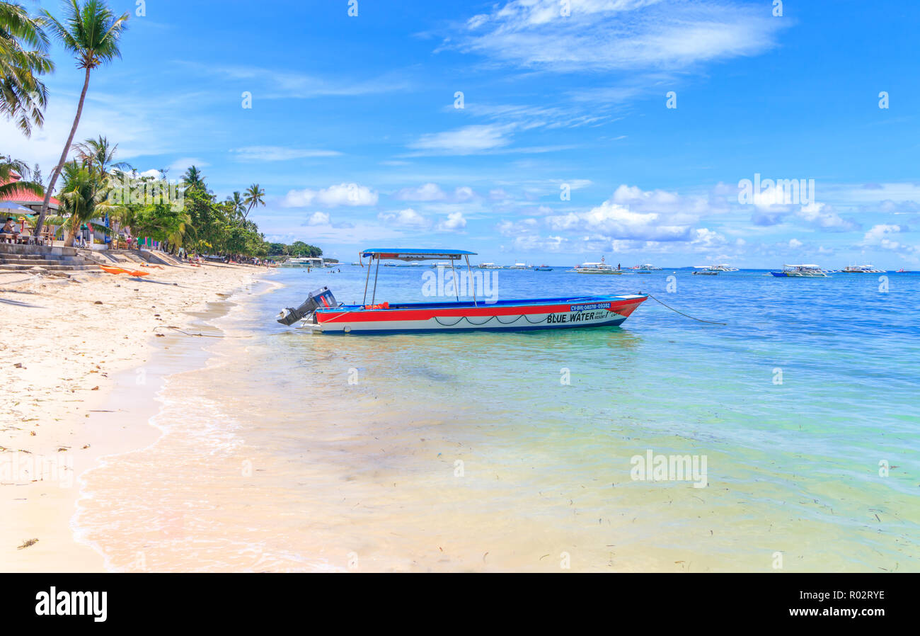 View Of Alona Beach In Panglao Island Stock Photo - Alamy