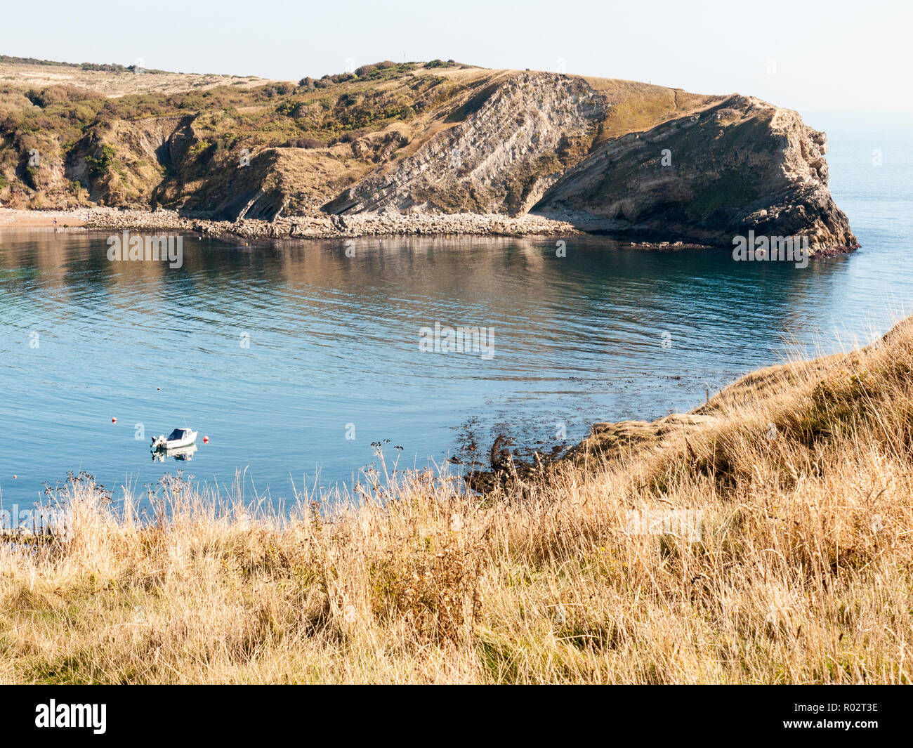 lulworth cove dorset view nature landscape summer day bay beautiful ...