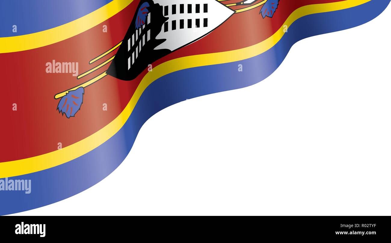 Swaziland flag, vector illustration on a white background Stock Vector ...