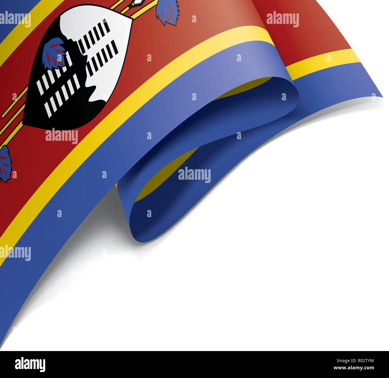 Swaziland flag, vector illustration on a white background Stock Vector ...