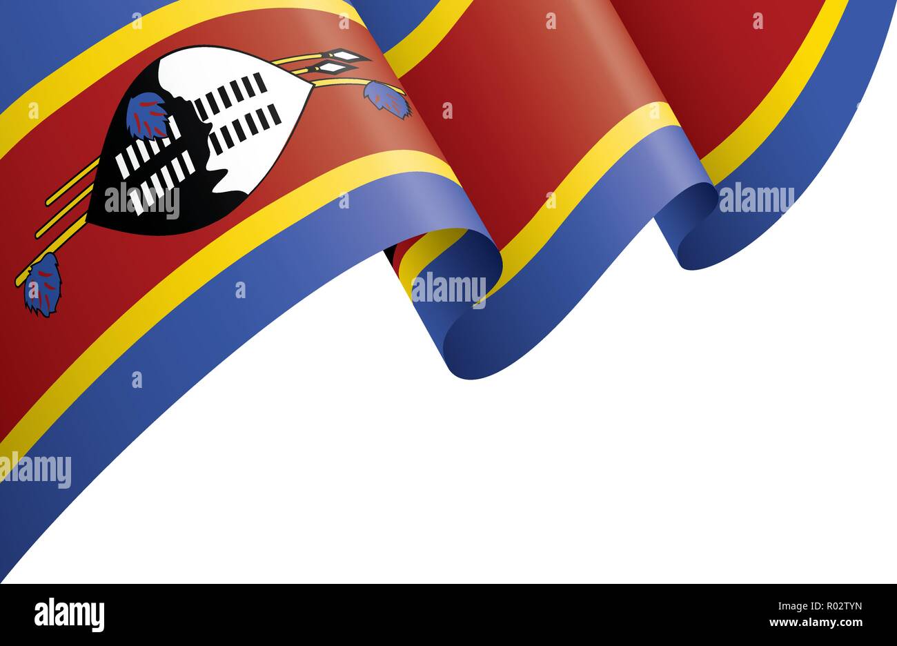 Swaziland flag, vector illustration on a white background Stock Vector ...