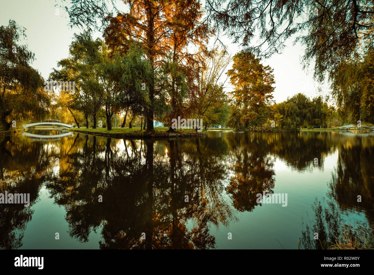 A beautiful autumn afternoon in the park Stock Photo - Alamy