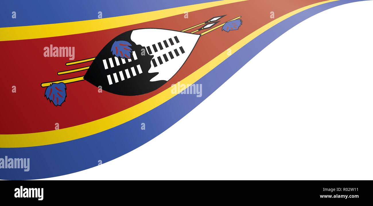 Swaziland flag, vector illustration on a white background Stock Vector ...