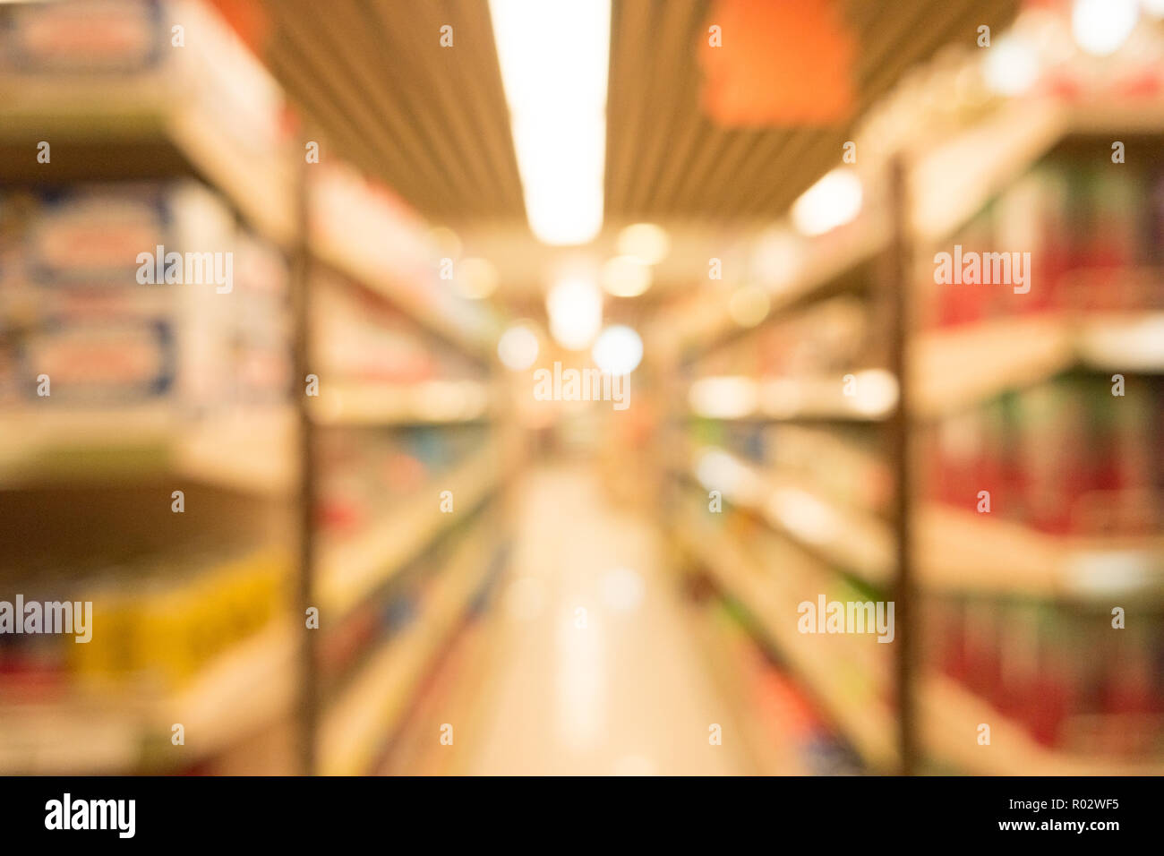 Abstract supermarket grocery store blurred defocused background Stock ...