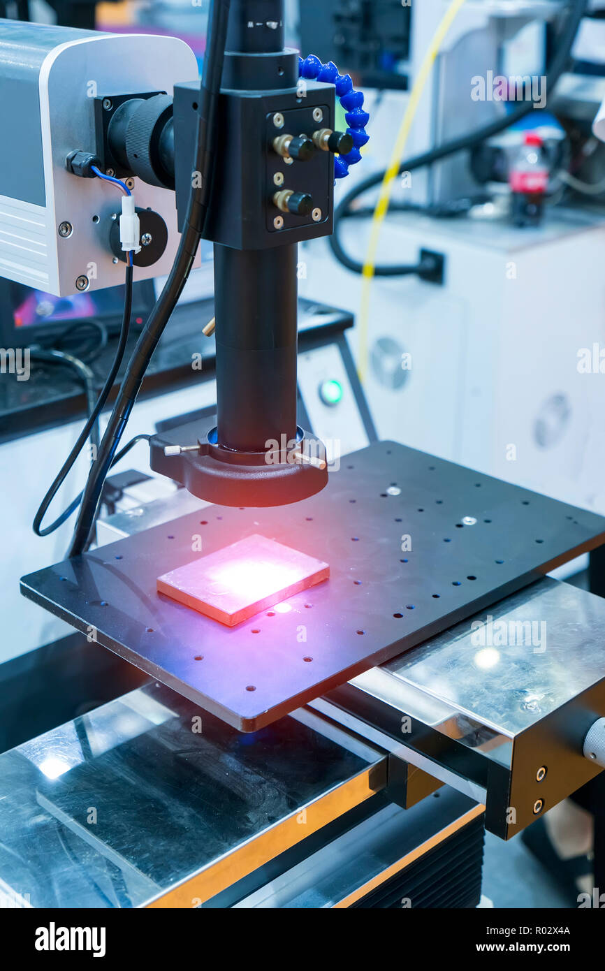 Robotic machine vision system in phone factory Stock Photo - Alamy