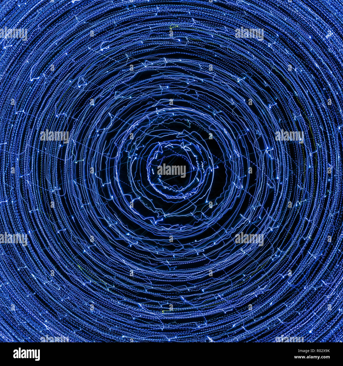 Blue electric wire circle Stock Photo - Alamy