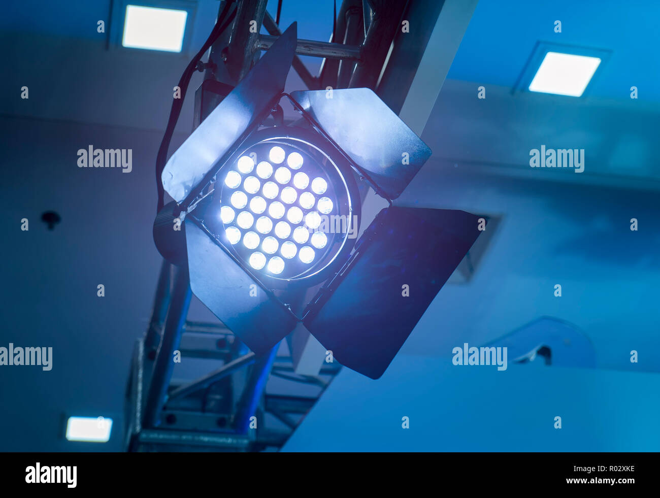 LED spot light. Modern stage illumination equipment Stock Photo - Alamy