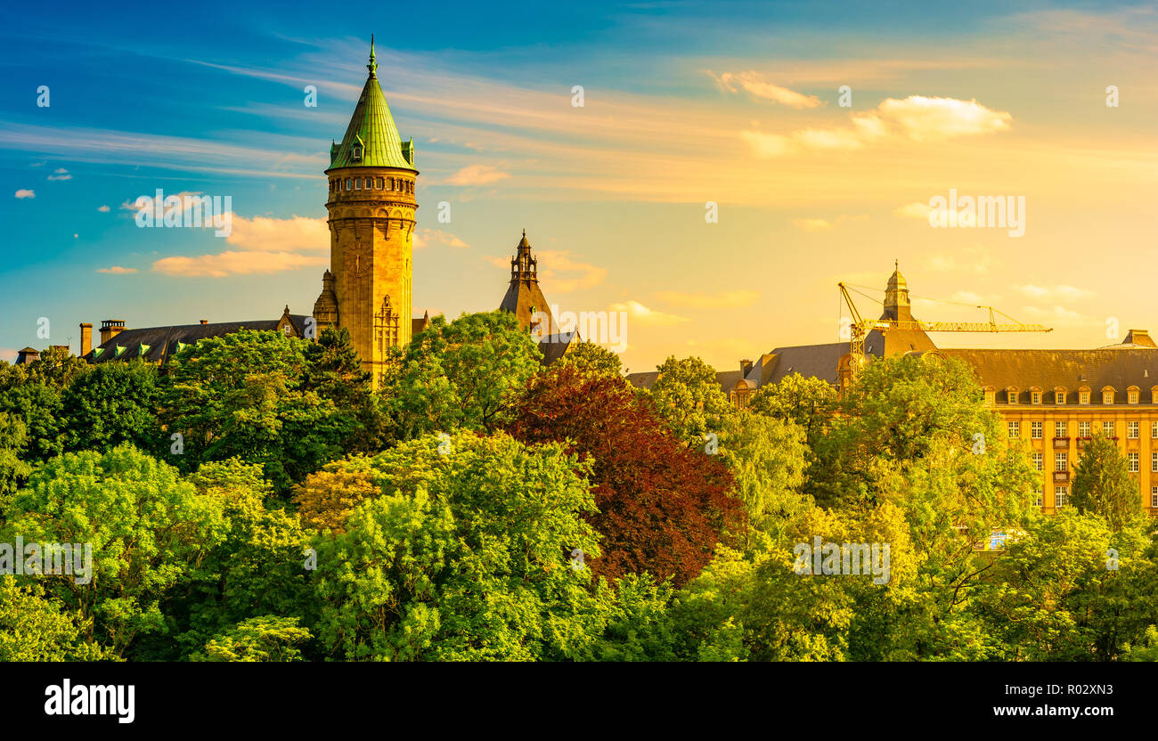 View of Spuerkees, State savings Bank headquarters in Luxembourg Stock ...