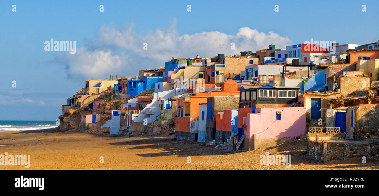 Moroccan Atlantic ocean fishing village of Tifnit, south of Agadir ...