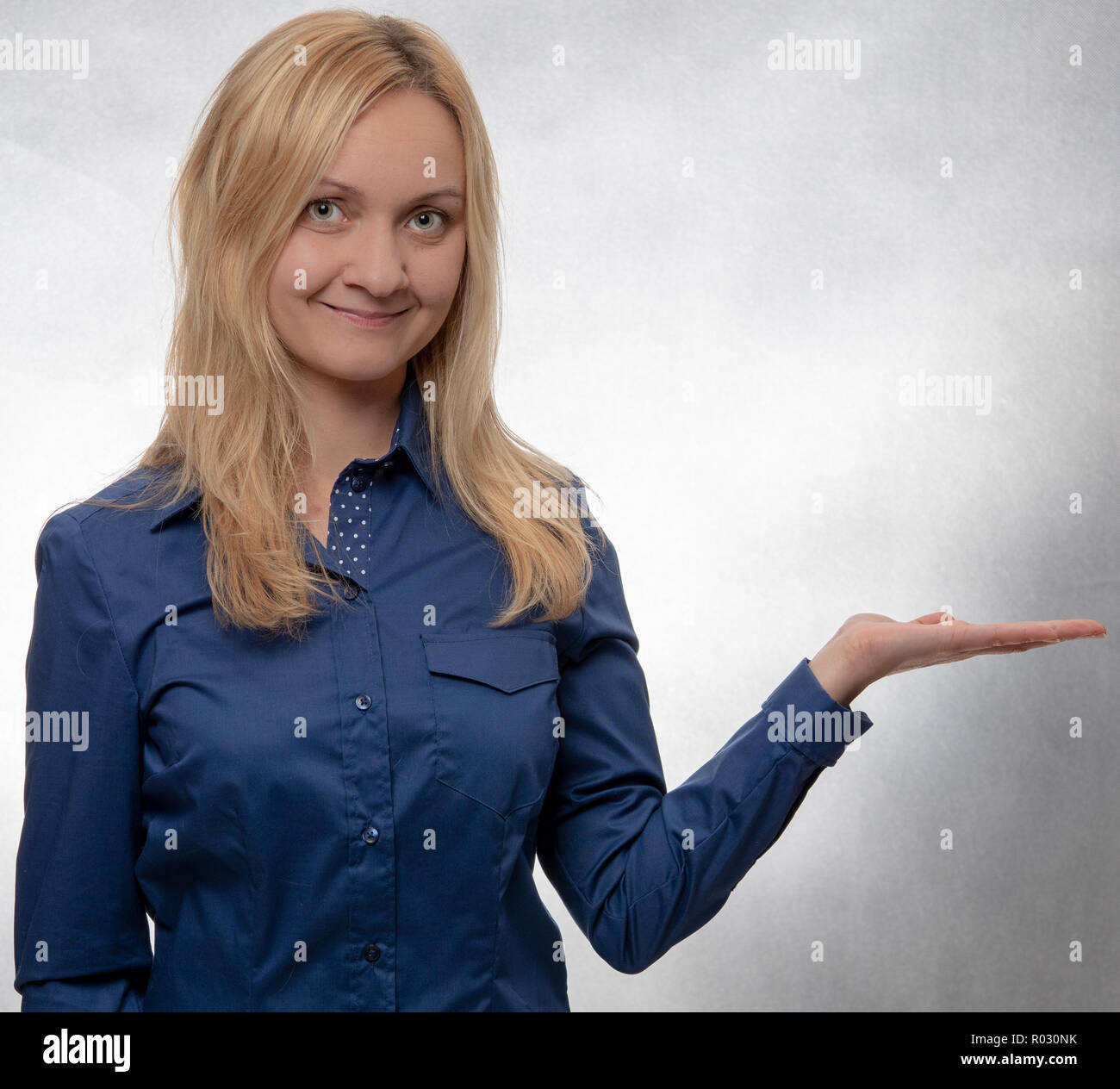 Attractive blond model open shirt hi-res stock photography and images ...