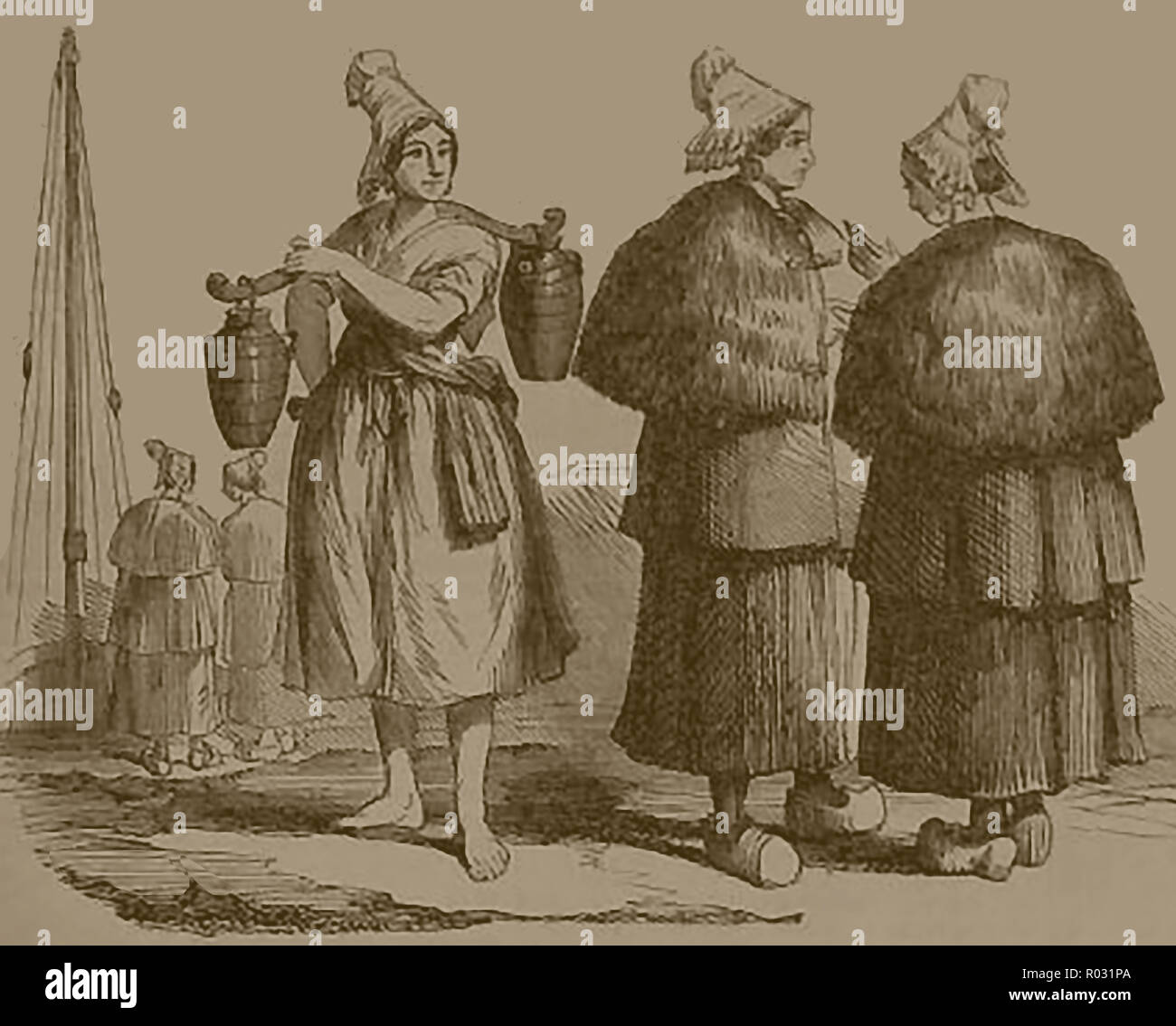 1859 - How people dressed in France - coastal Women from Sables D ...