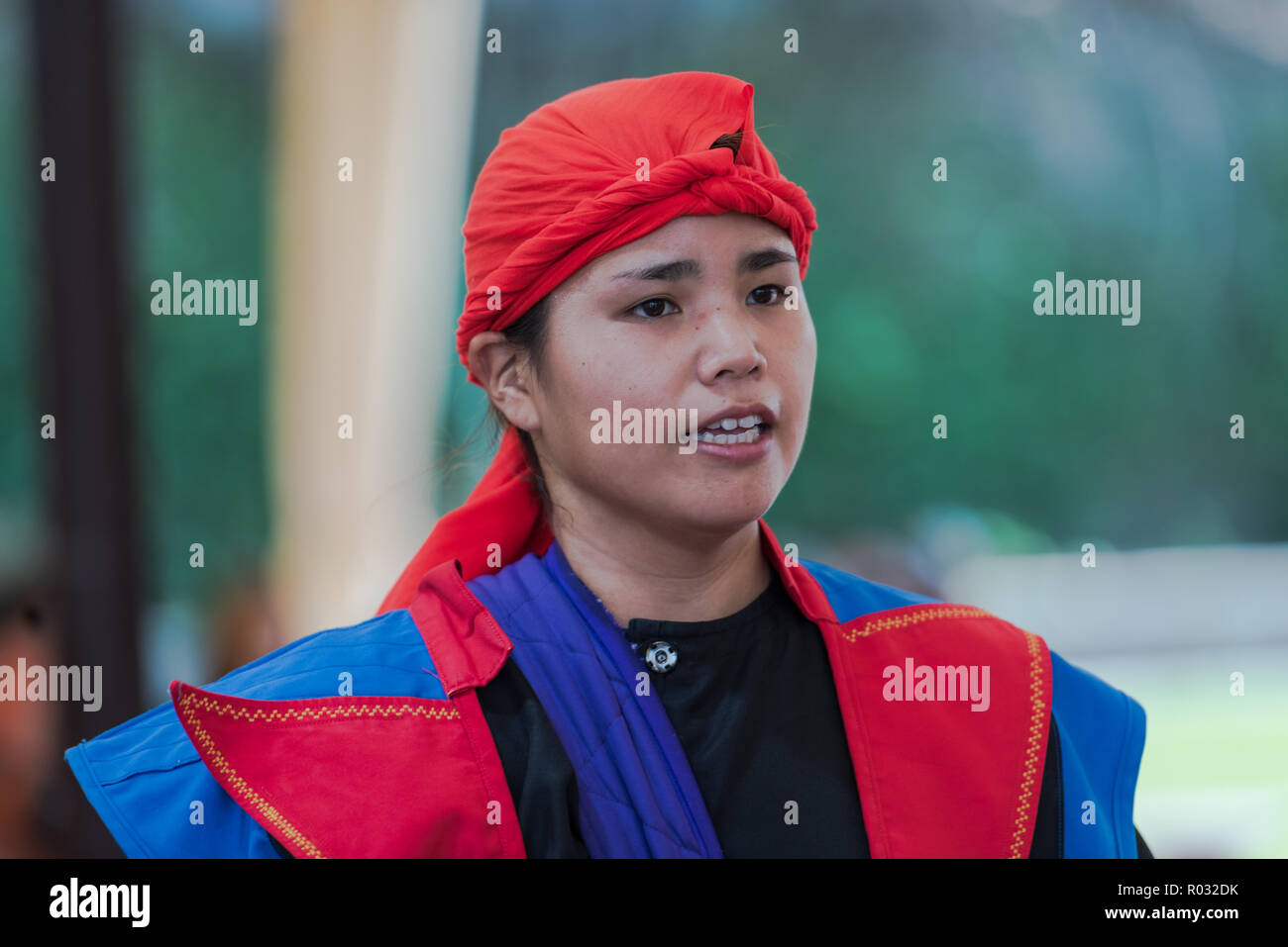 Okinawa / Japan - October 9, 2018: Portrait of Eisa dancer at Okinawa ...