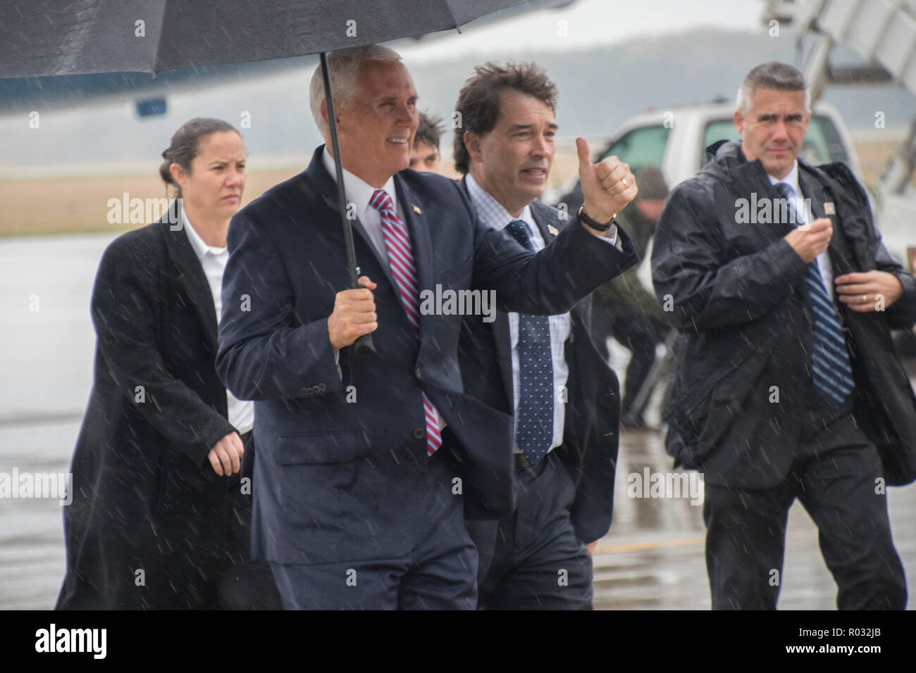 Vice President of the United States Michael R. Pence greets members of ...