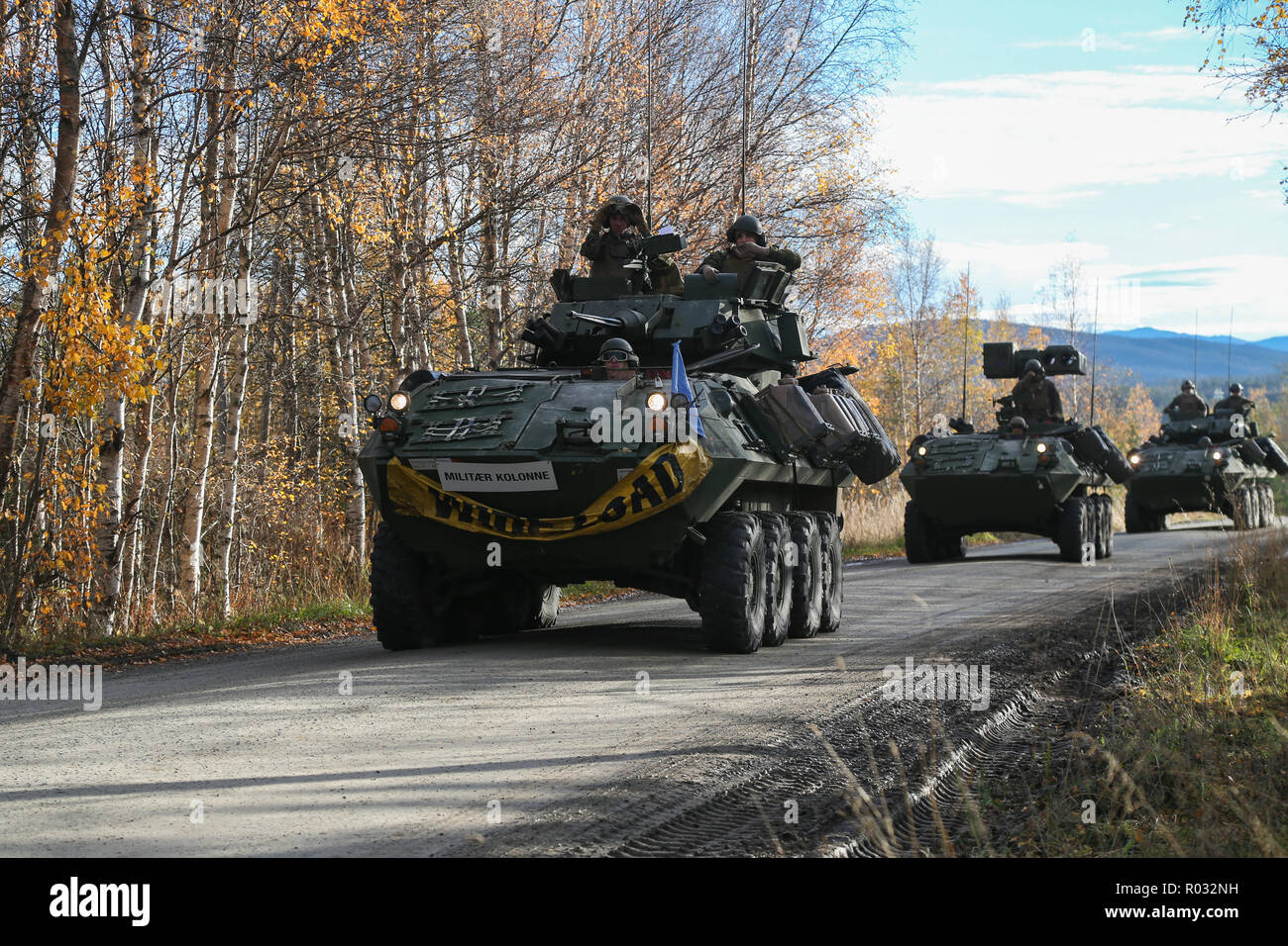 U.S. Marines with 2nd Light Armored Reconnaissance Battalion arrive ...