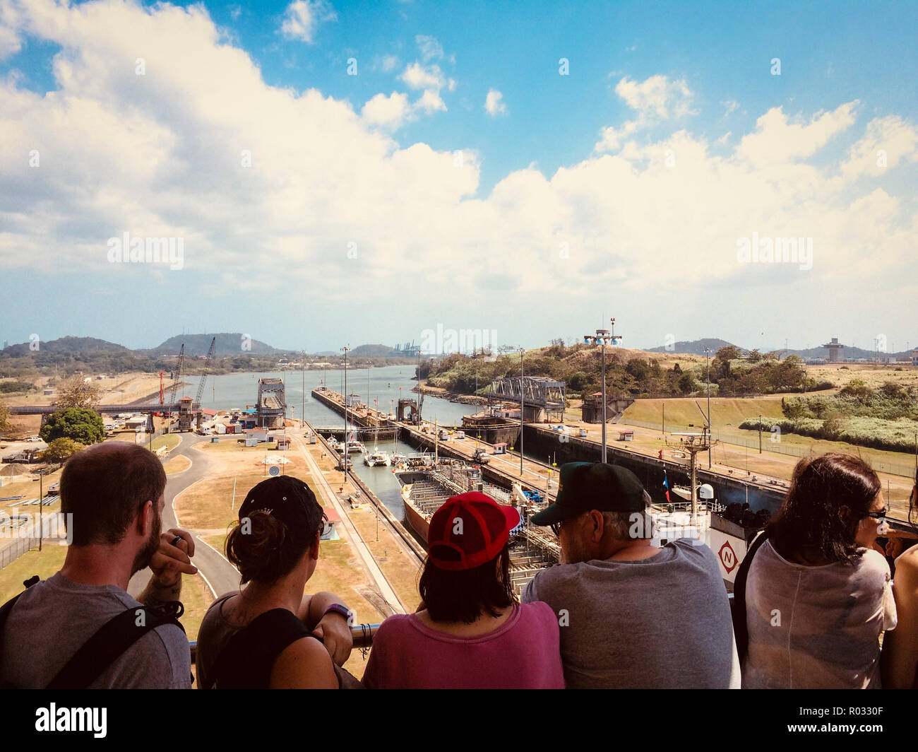 Panama City, Panama - march 2018: People at tourist area / viewpoint at ...