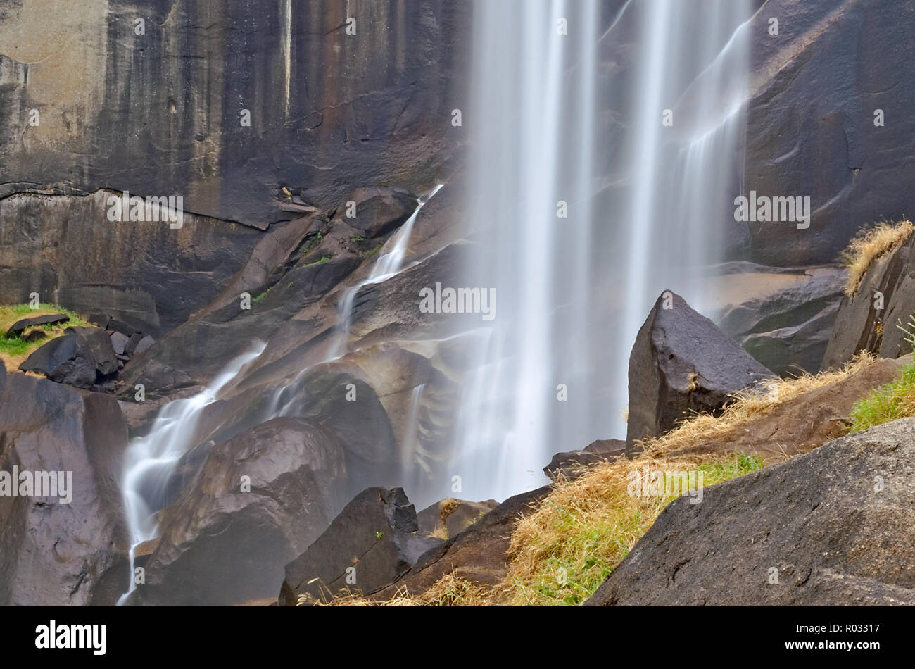 Vernal Falls, iconic waterfall in Yosemite National Park, California ...