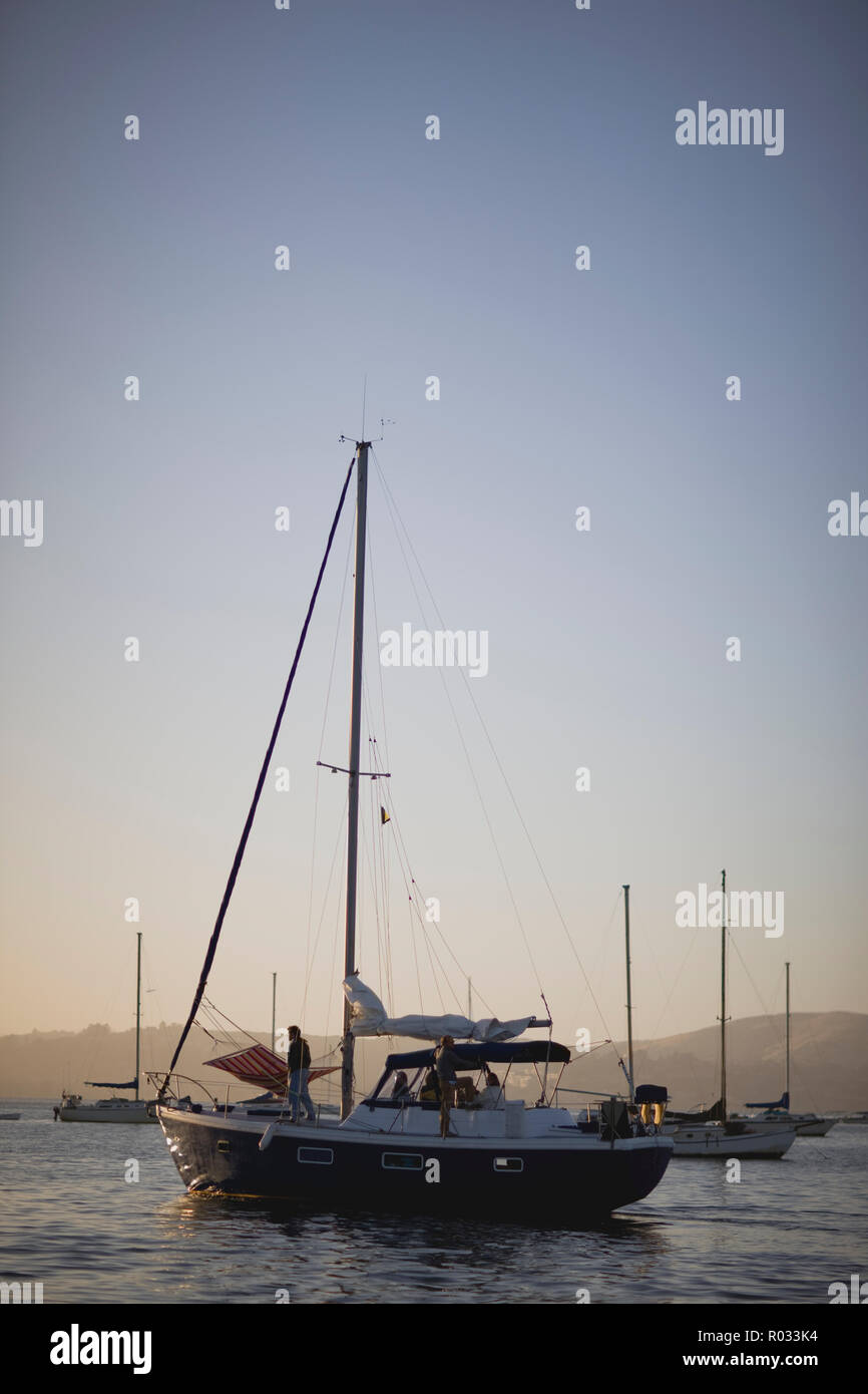 Sailing boat on the sea Stock Photo - Alamy