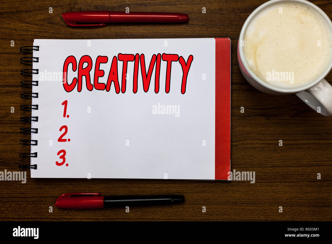 Handwriting text writing Creativity. Concept meaning Use of imagination ...