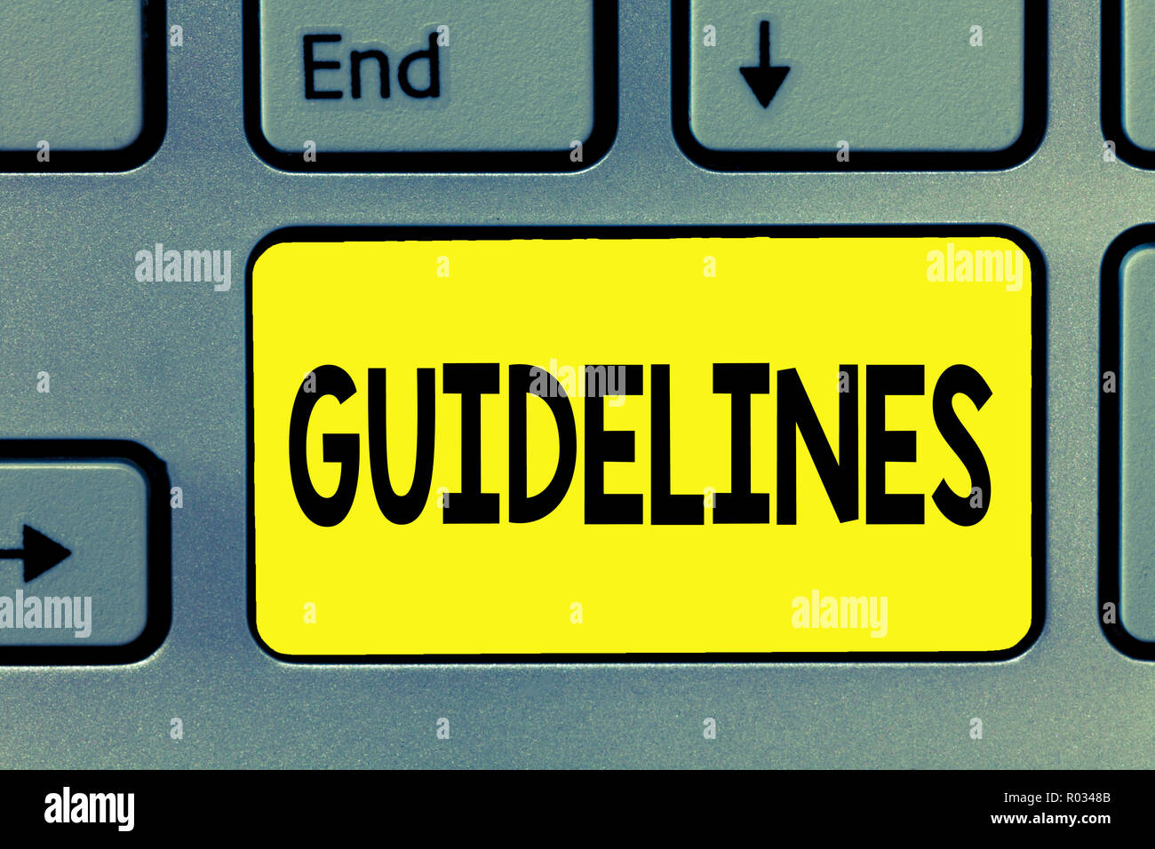 Word writing text Guidelines. Business concept for General rule ...