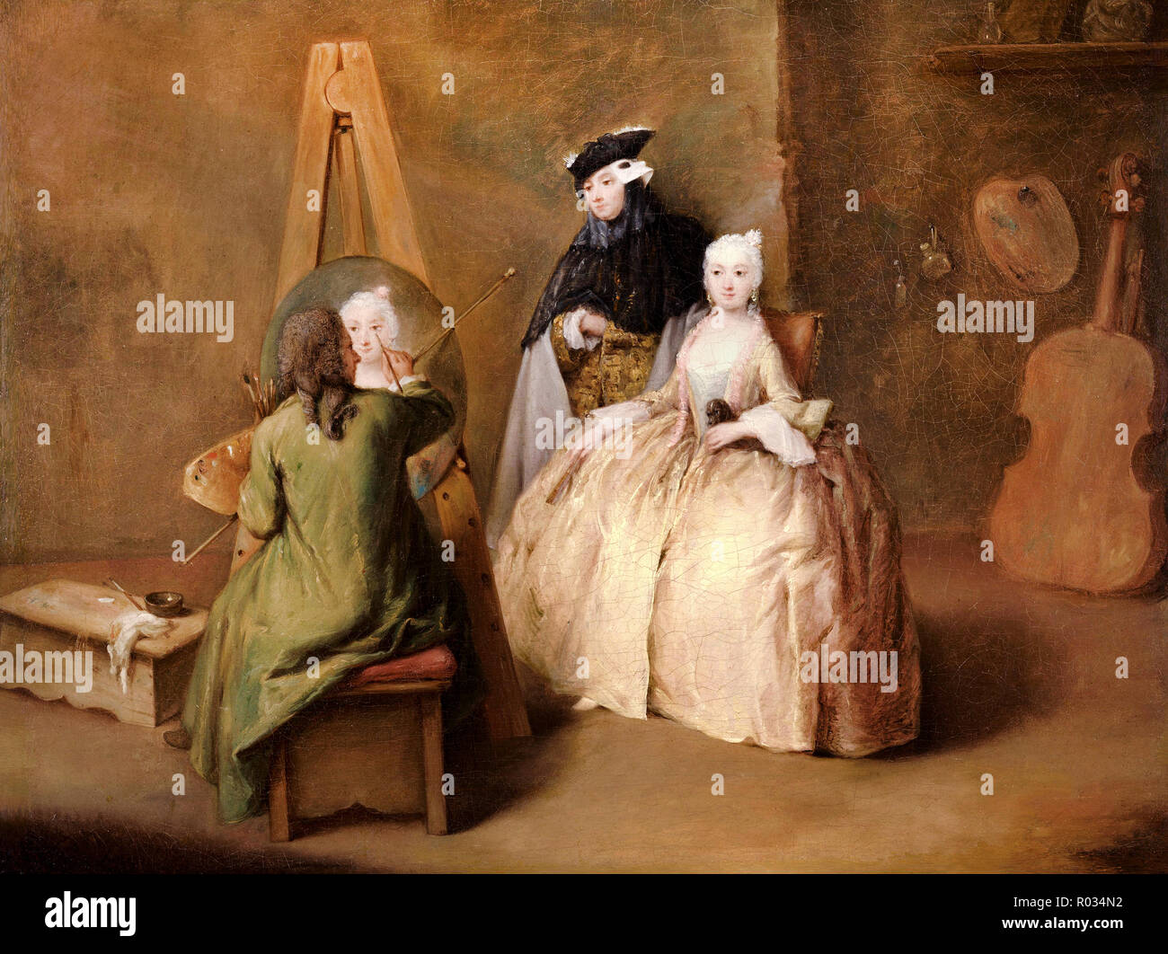 Pietro Longhi, The Painter in His Studio, Circa 1741, Oil on canvas ...