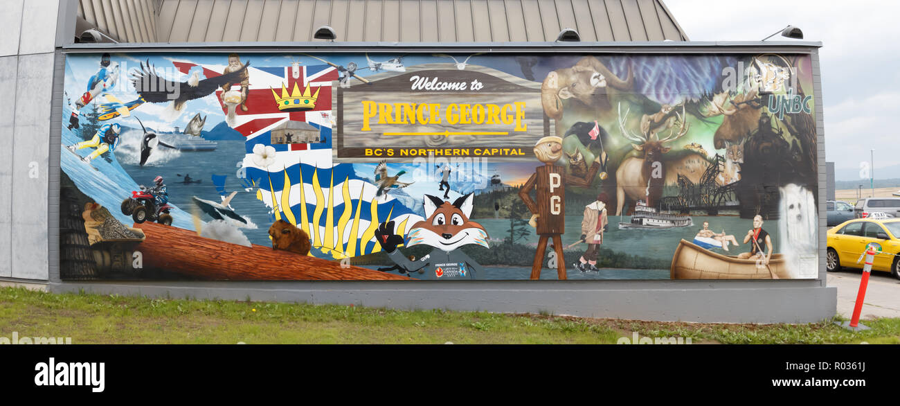 Prince George, Circa 2018 - Welcome to Prince George wall sign Stock ...