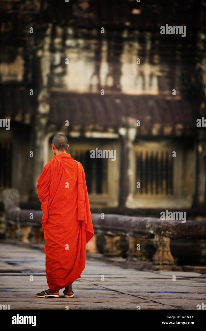 Buddhist monk in a historic monastery Stock Photo - Alamy