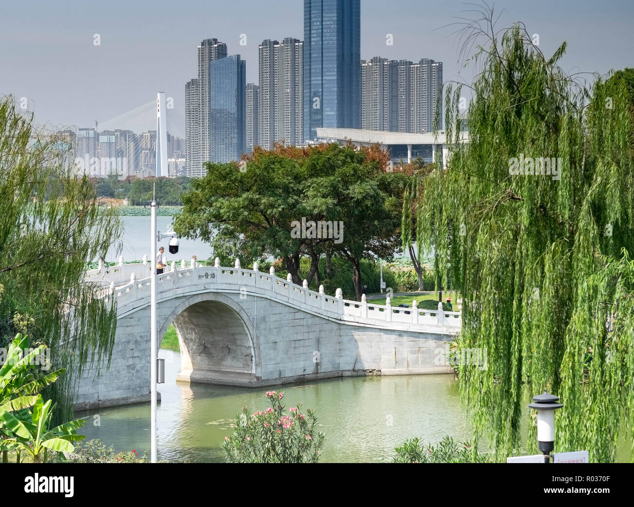 Purple bamboo park moon gate hi-res stock photography and images - Alamy