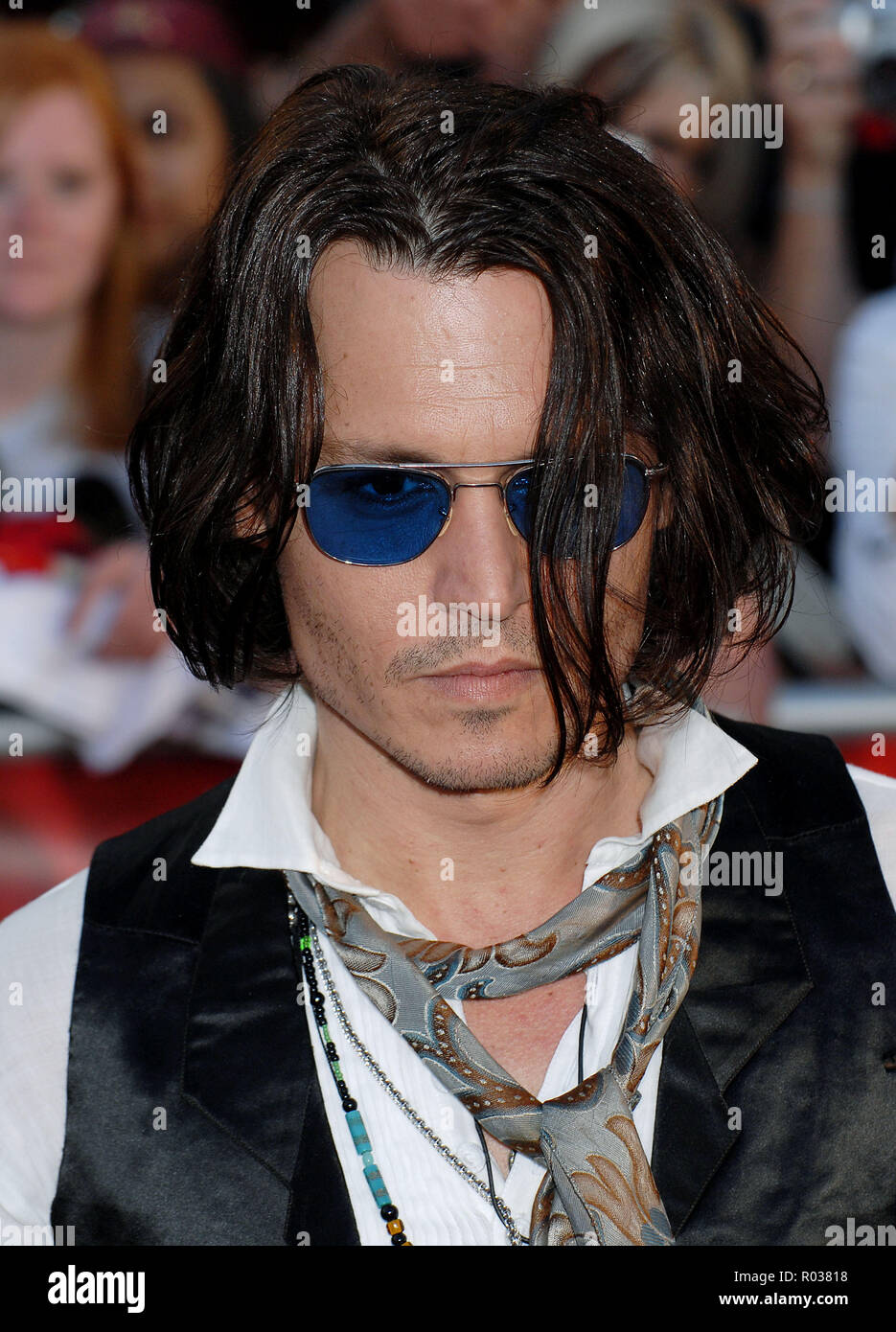 Johnny Depp arriving at the PIRATES of the CARIBBEAN, at Word End ...