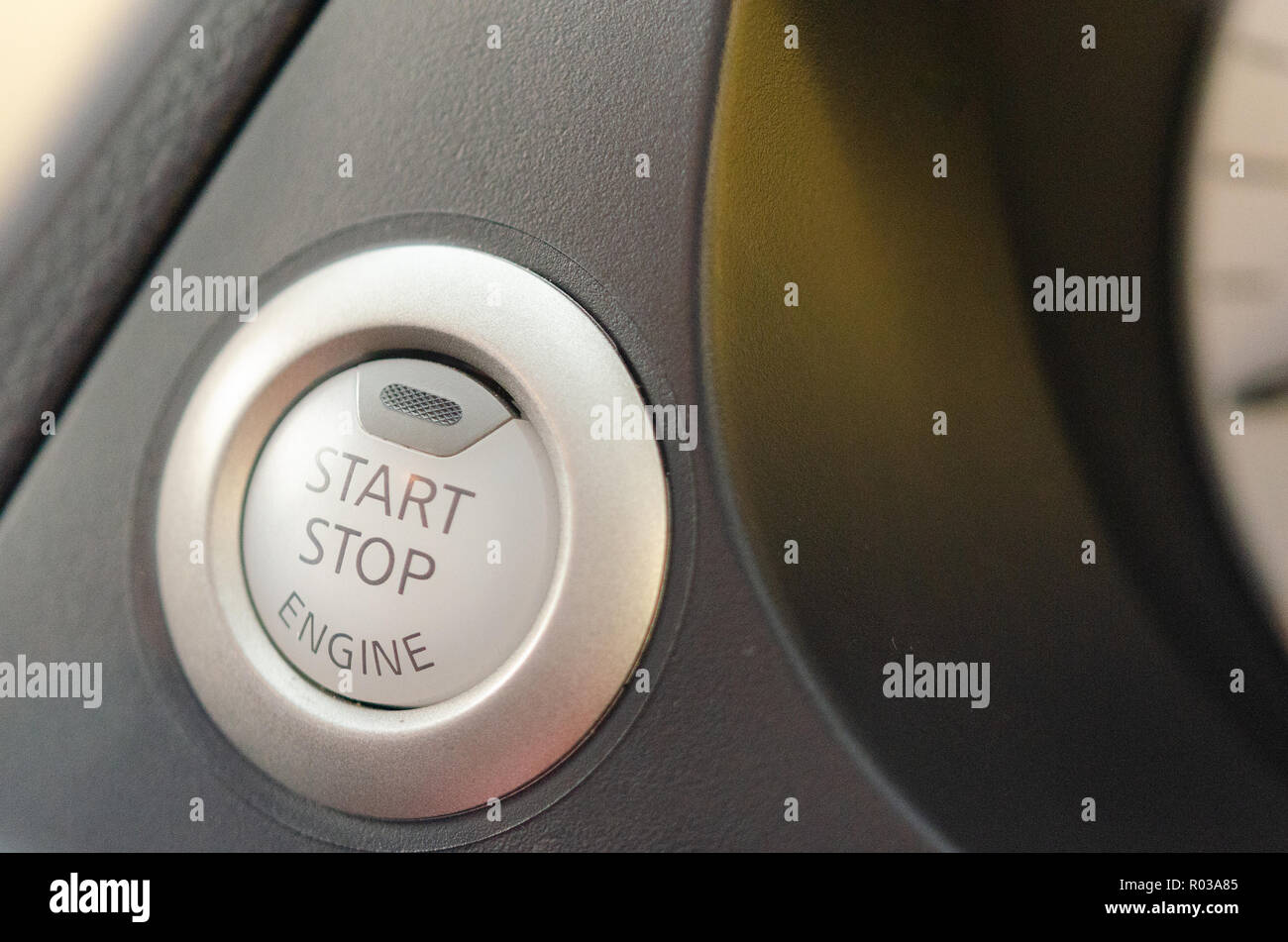 Engine Start Button on my car Stock Photo - Alamy