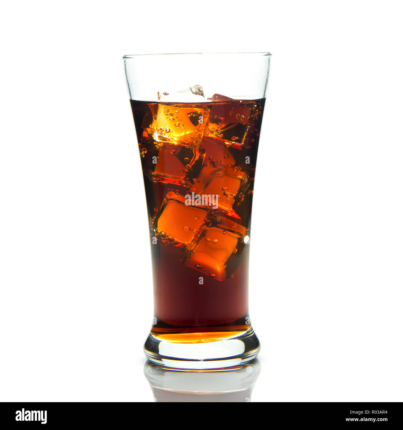A glass of cola isolated on white background Stock Photo - Alamy