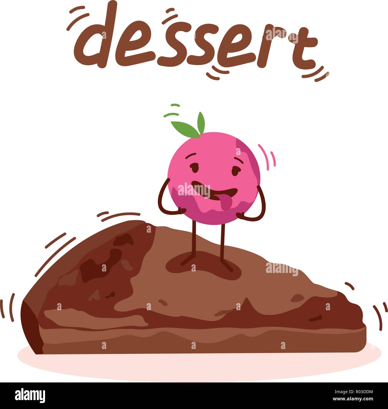 Cartoon chocolate pie character Stock Vector Images - Alamy