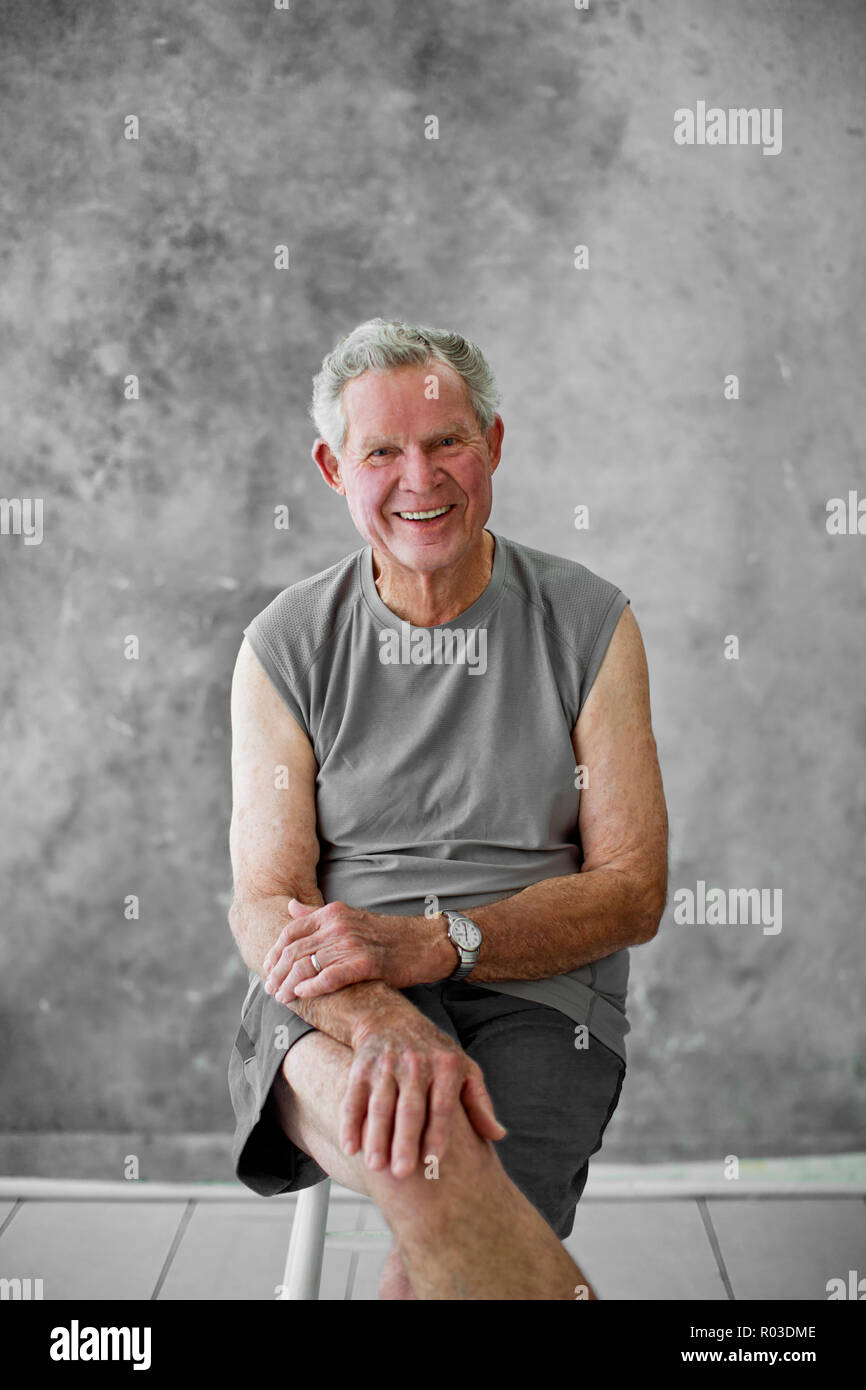 Portrait of a smiling senior man Stock Photo - Alamy