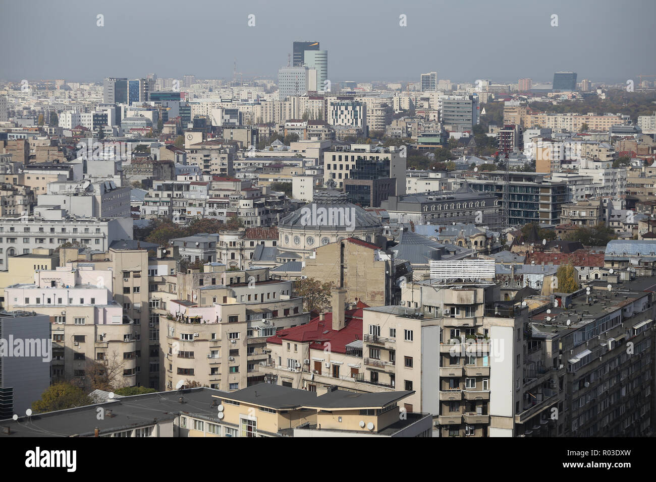 Old town Bucharest seen from above Stock Photo - Alamy