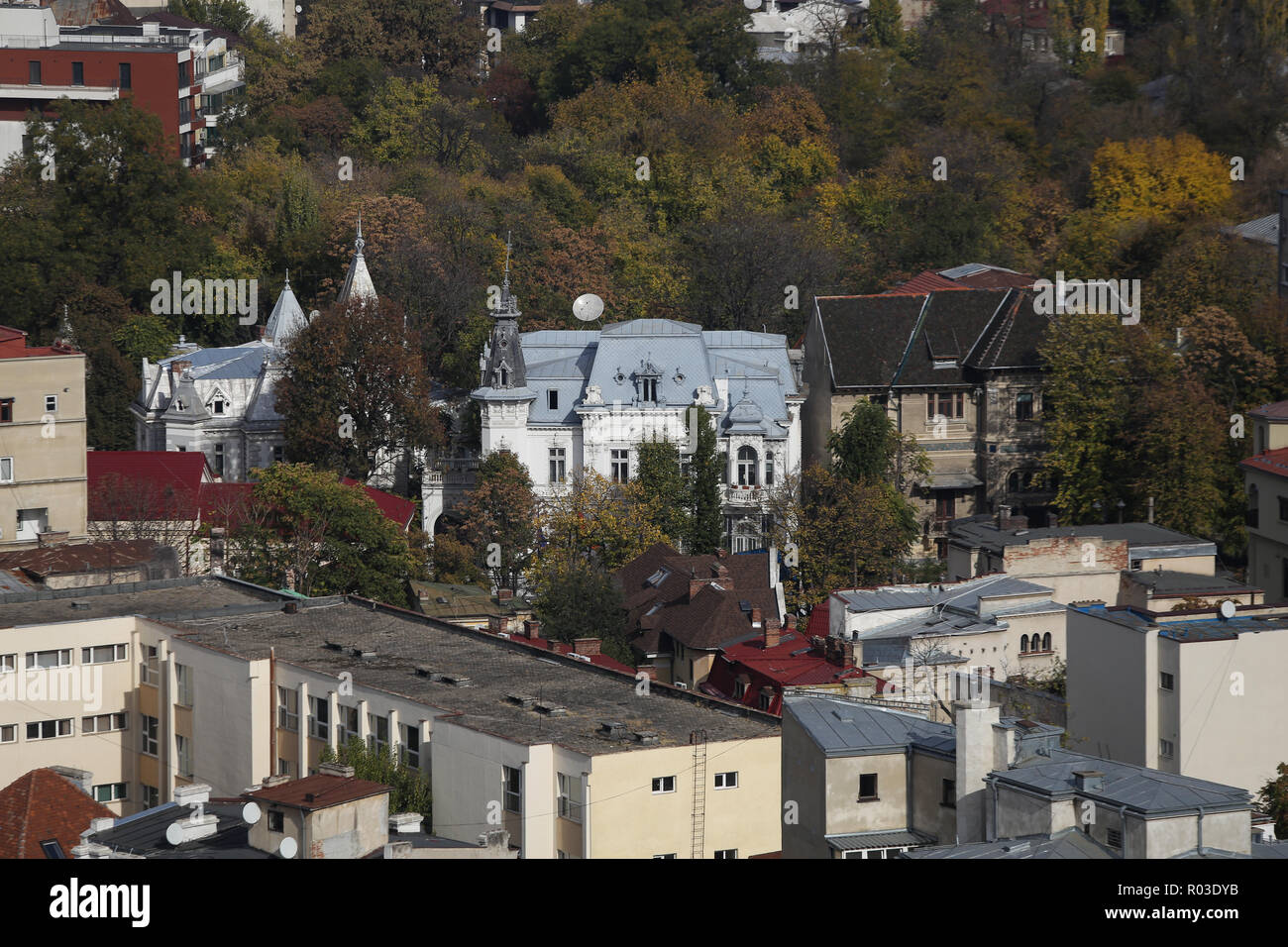 Old town Bucharest seen from above Stock Photo - Alamy