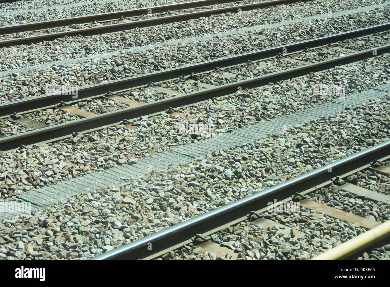 Train tracks background Stock Photo - Alamy