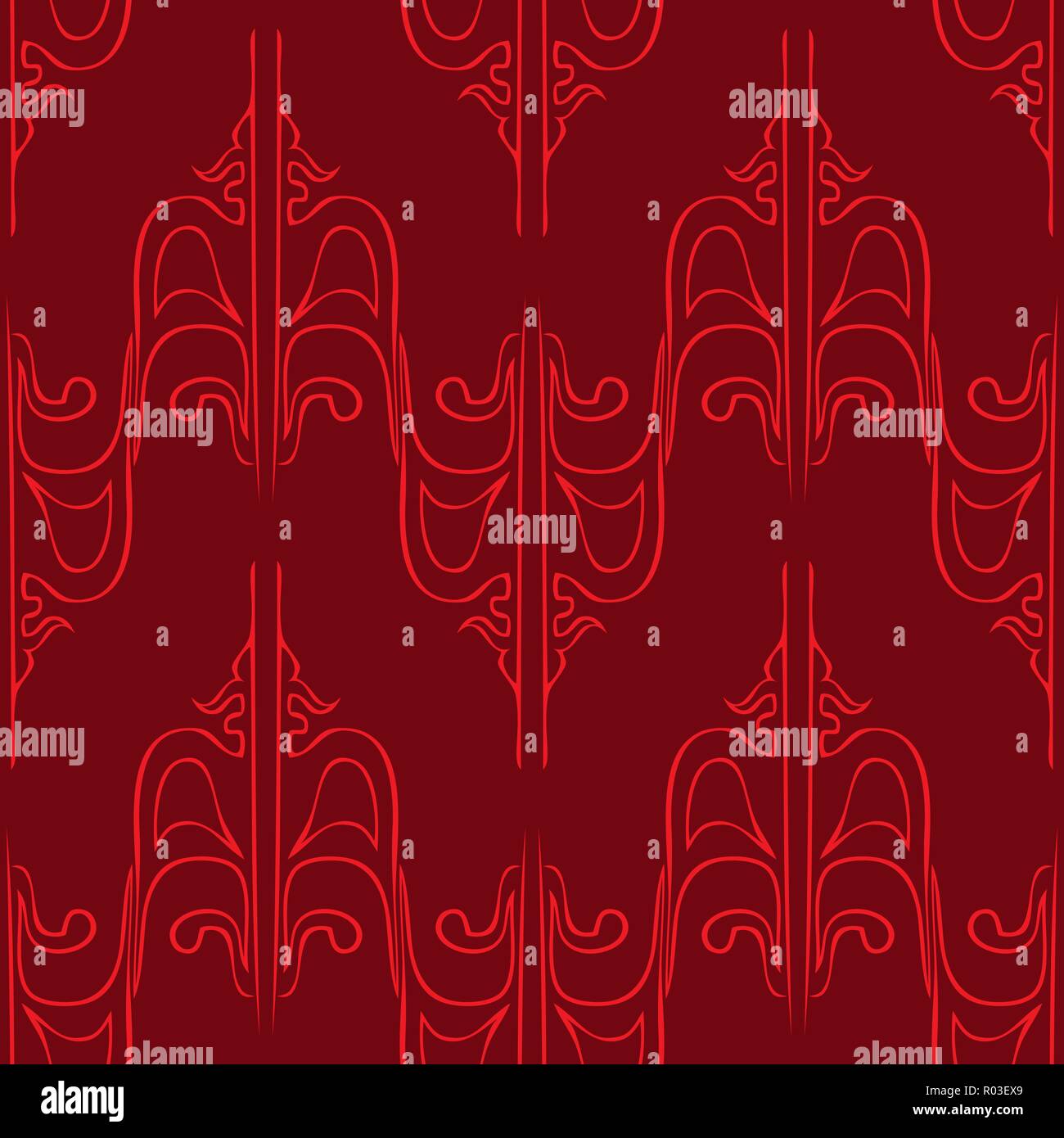 Vintage seamless pattern red Stock Vector Images - Alamy