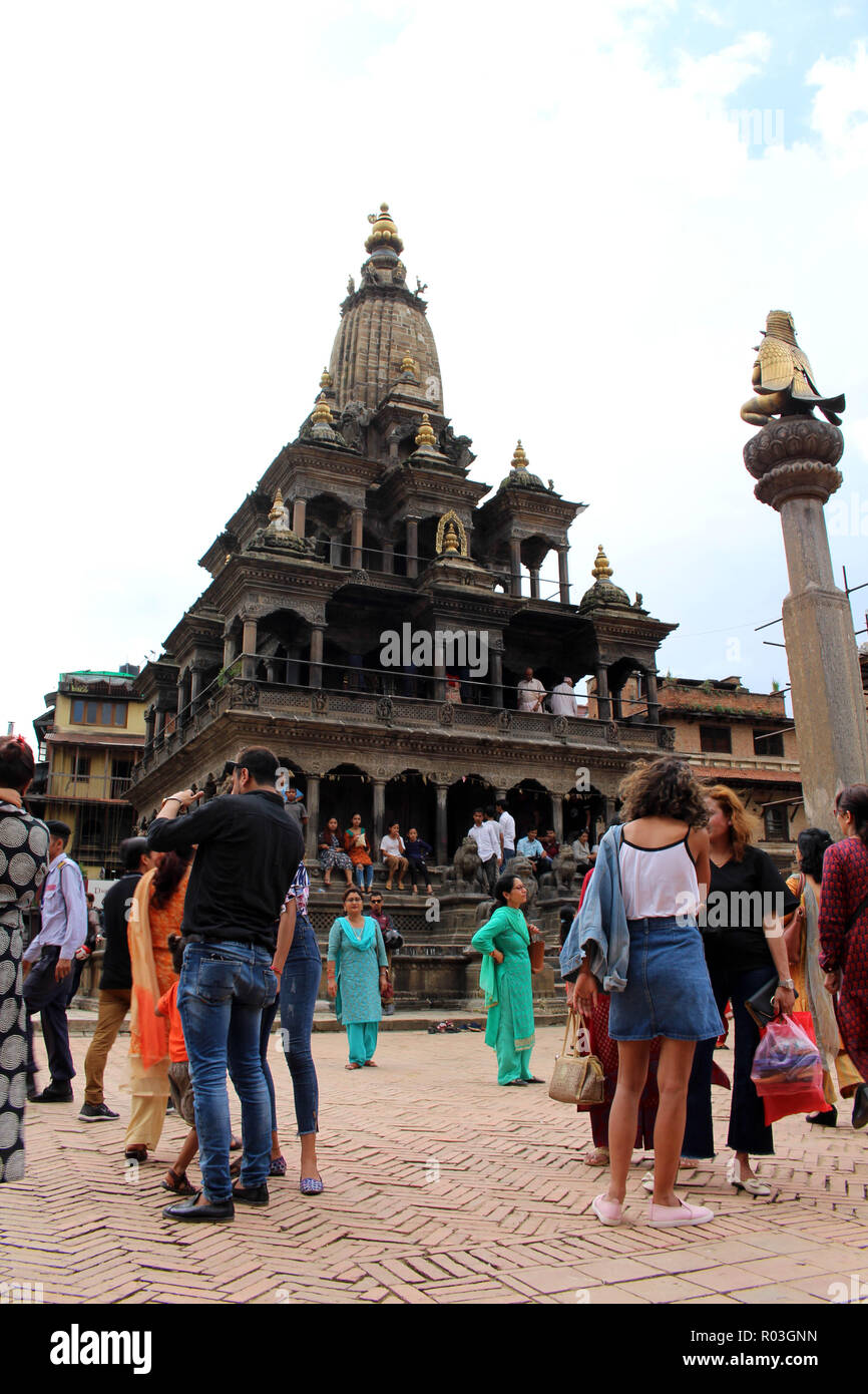 The Khrisna Mandir Temple of Patan Durbar Square. Taken in Nepal ...