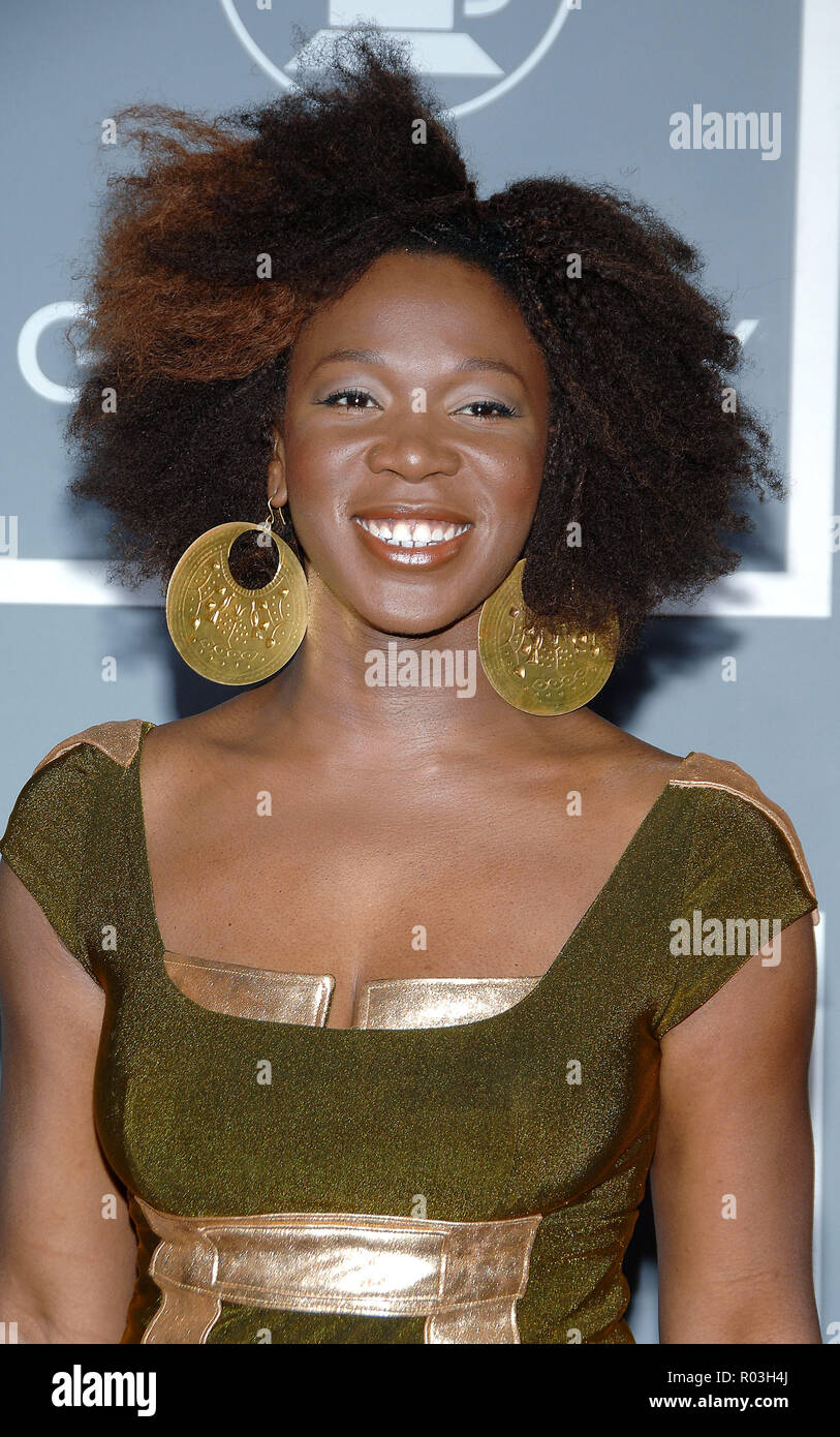 India Arie arriving at the 49th Annual Grammy's at the Staples Center ...