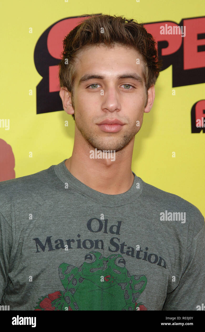Blake Berris arriving at the SUPERBAD Premiere at the Chinese Theatre ...