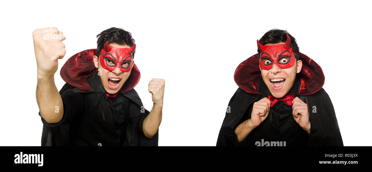Funny devil isolated on the white background Stock Photo - Alamy