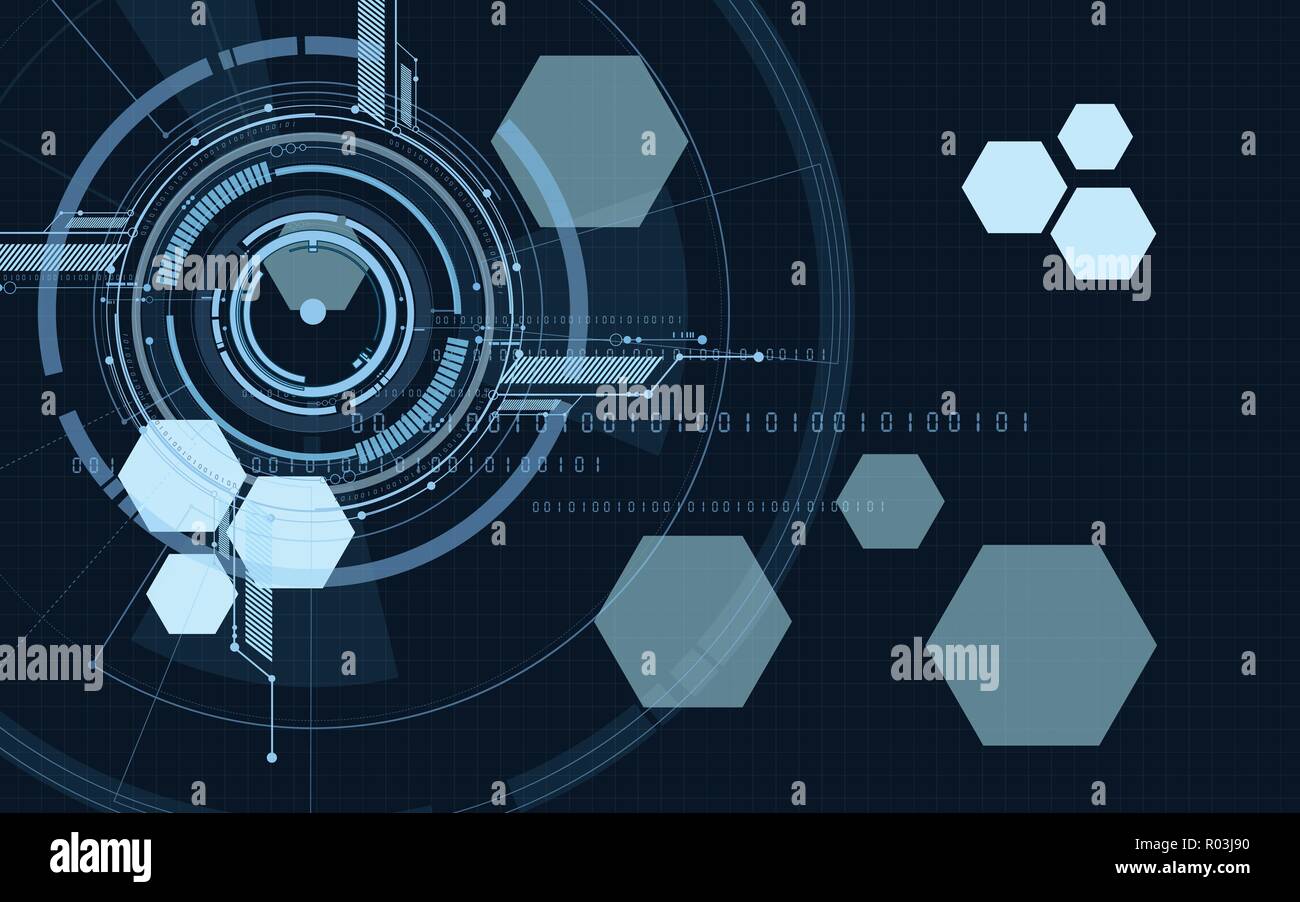 Vector abstract technological digital display background design Stock ...