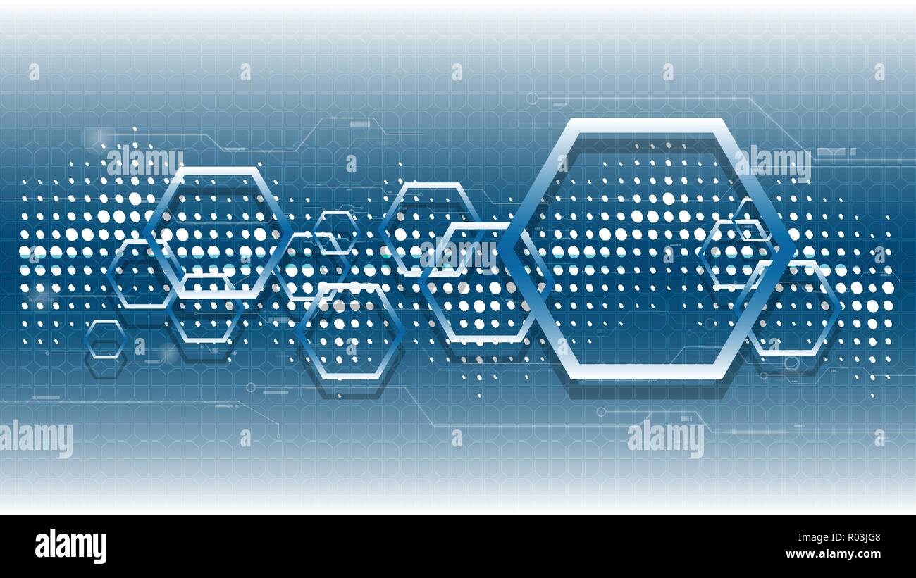 Vector abstract technological hexagon chip background design Stock Vector Image & Art - Alamy