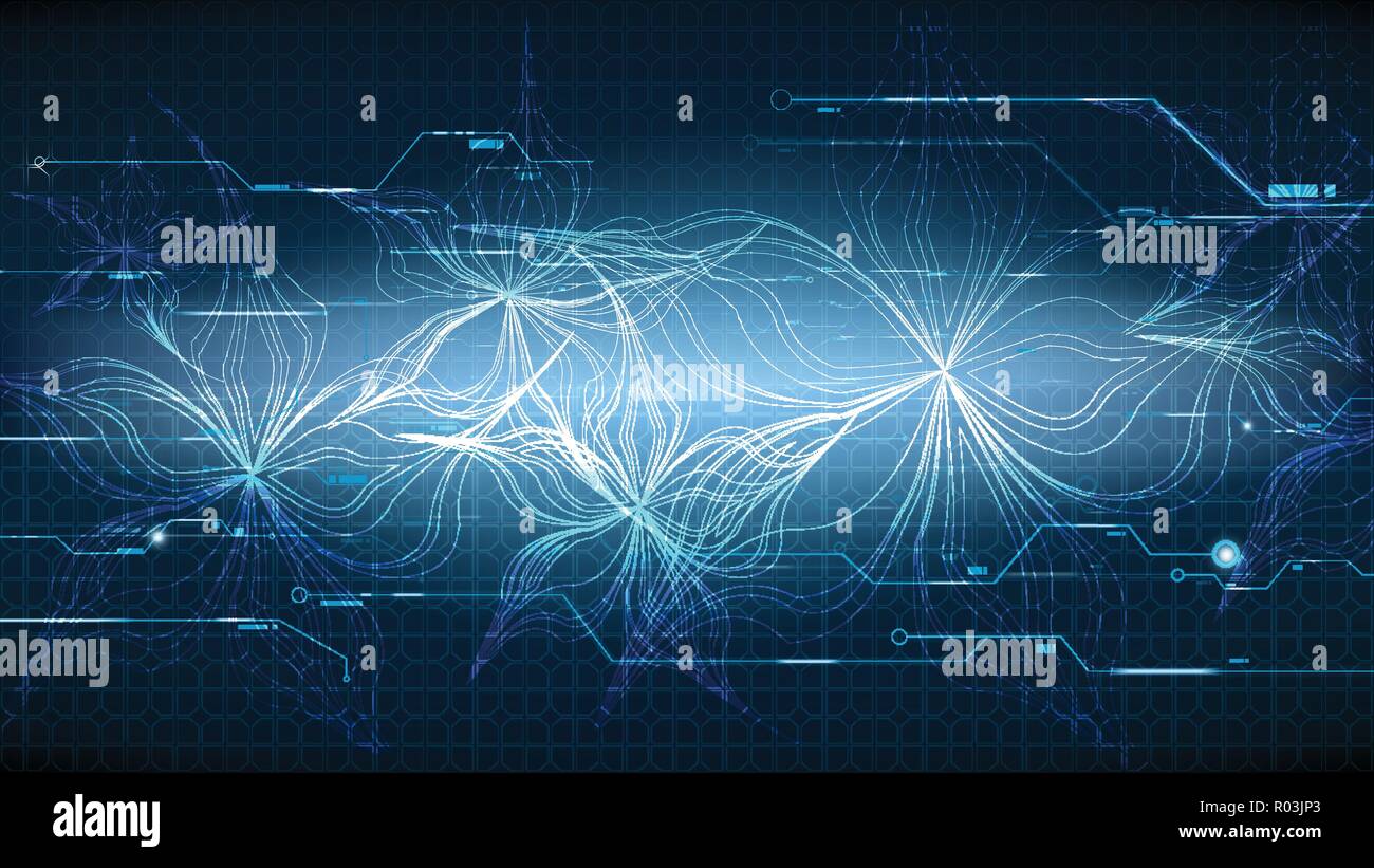 Vector technological flower background design Stock Vector Image & Art ...