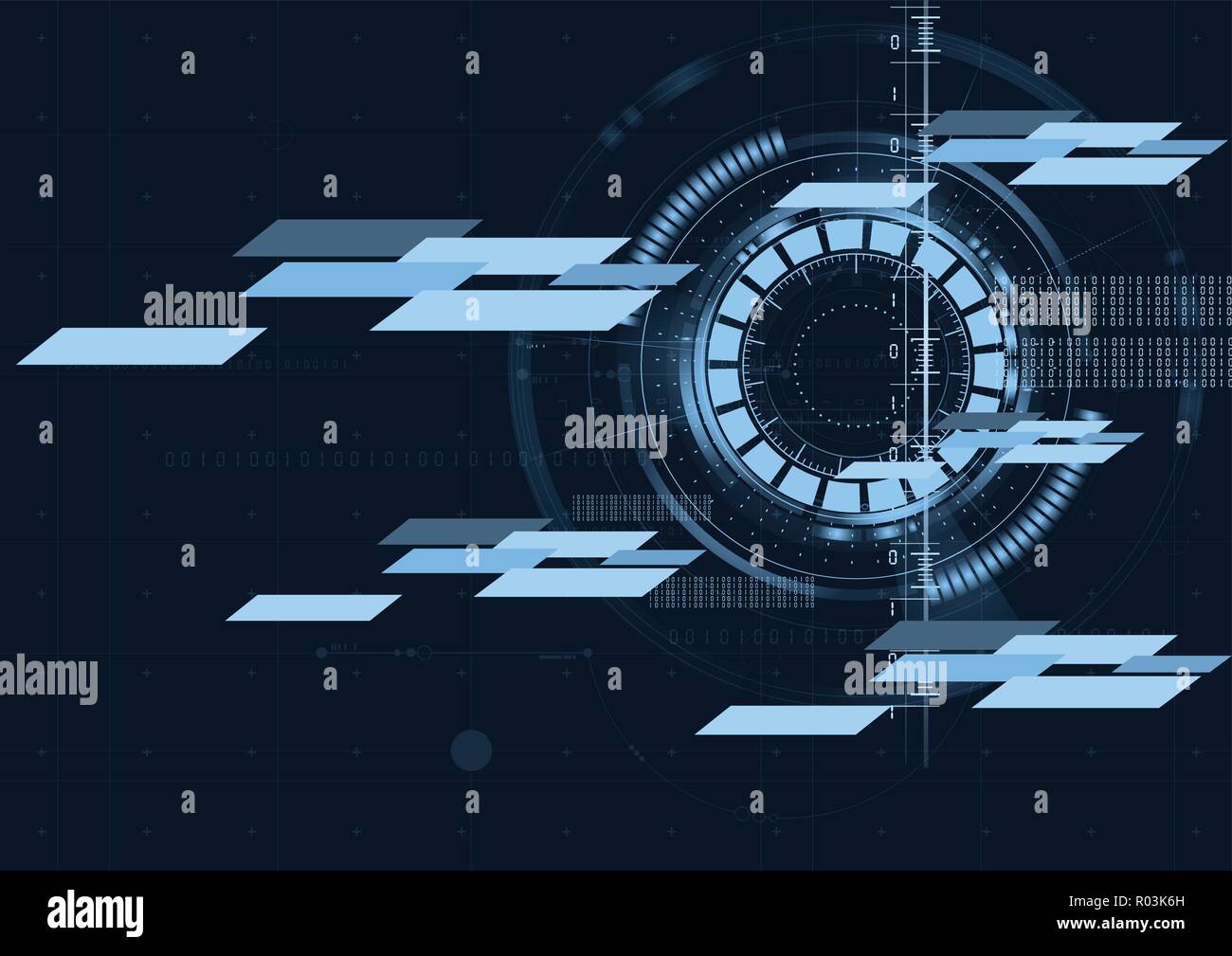Technological abstract digital flat interface background design Stock Vector Image & Art - Alamy