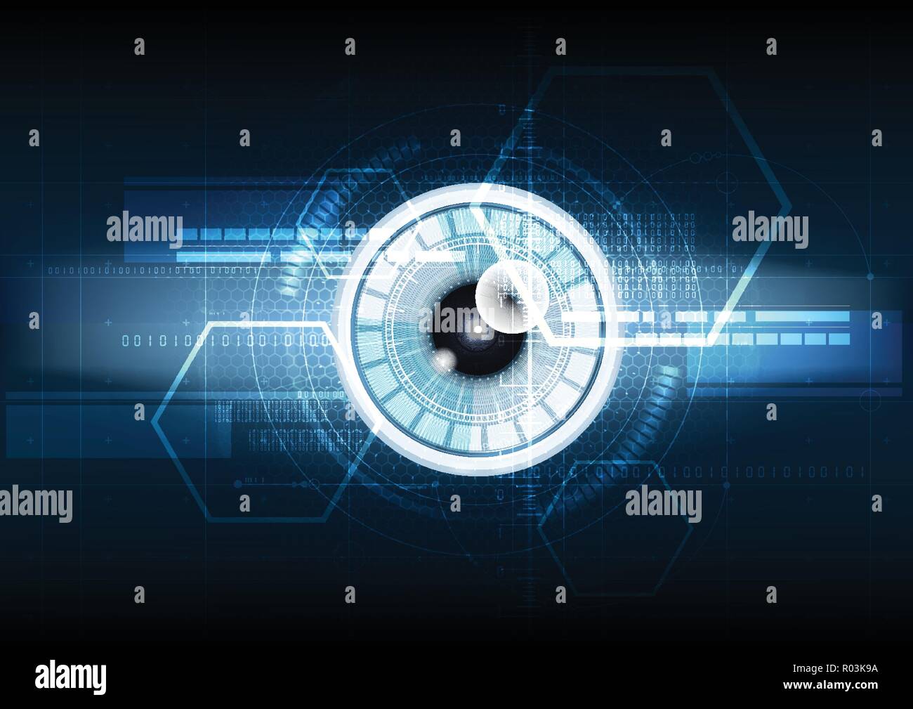 Eye hexagon Stock Vector Images - Alamy