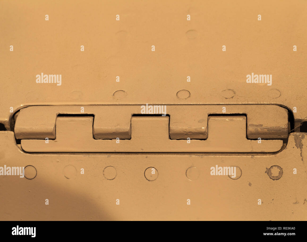 metal plates joined together in a part of the transport structure Stock ...